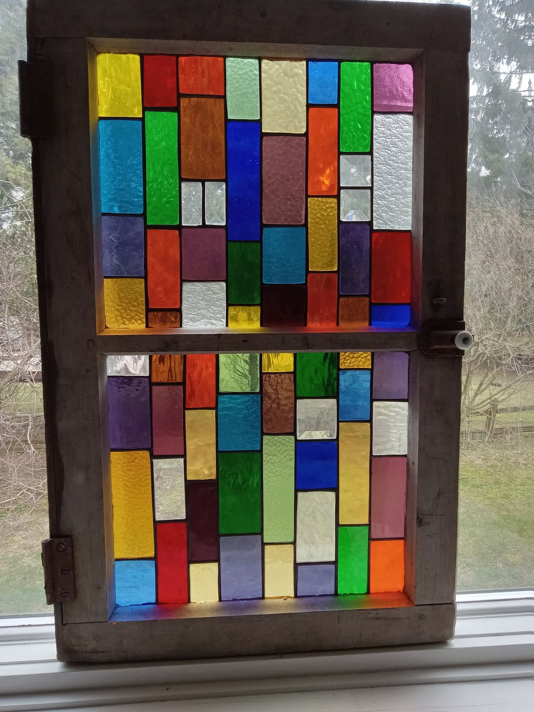 Stained Glass/old Window Frame - Etsy