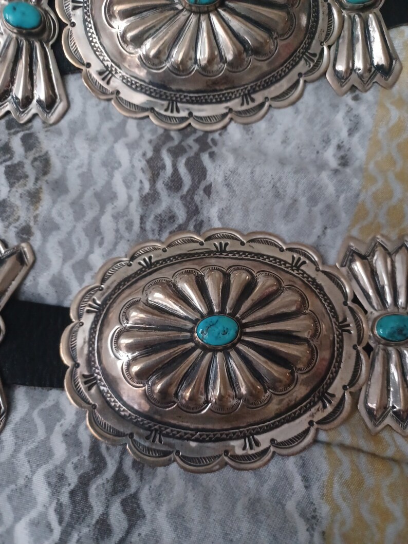 Vintage Large Heavy Navajo Concho Belt - Etsy