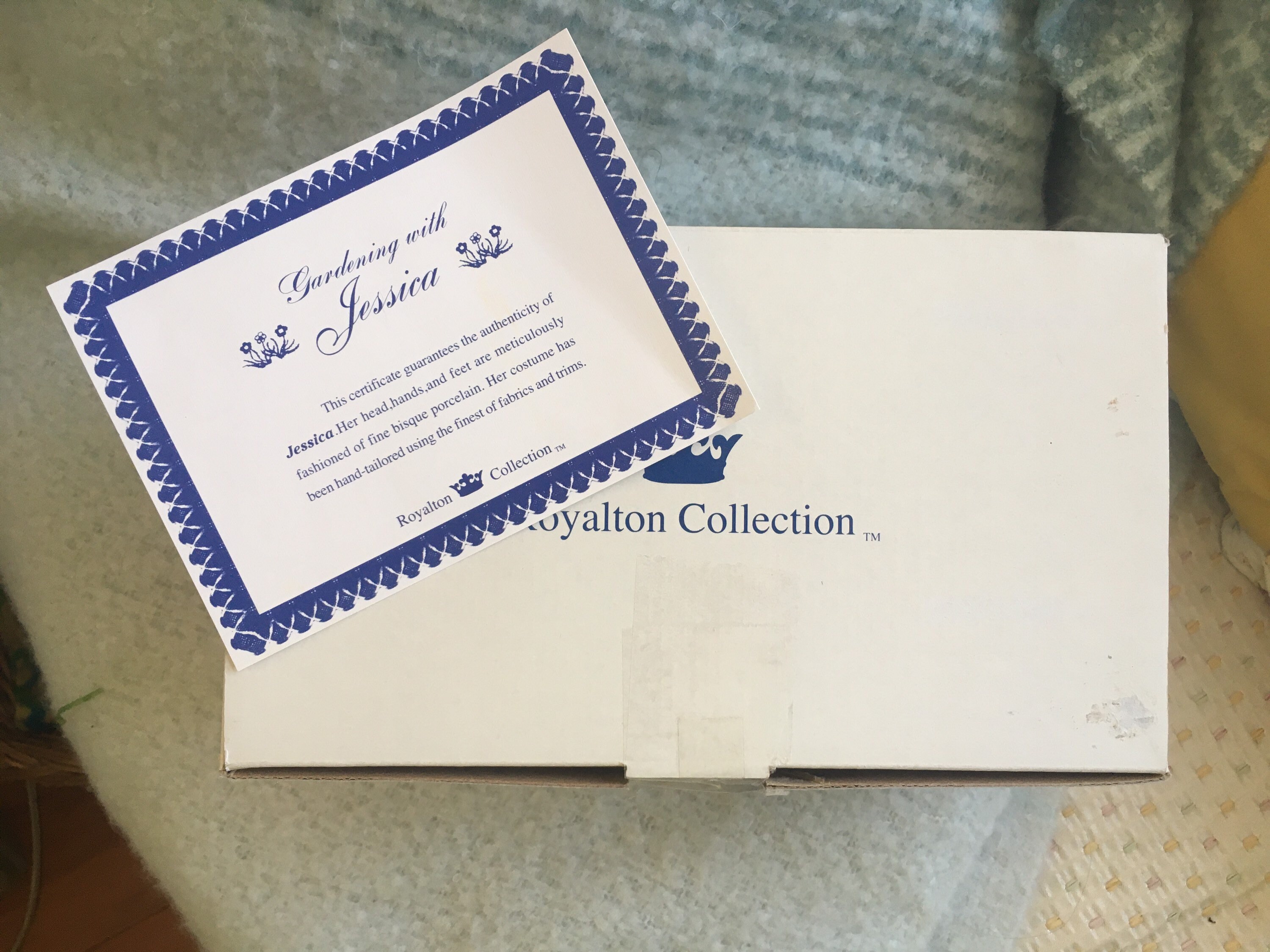 Vintage Porcelain Doll, Jessica the Gardener, the Royalton Collection ...