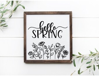 Spring Wood Signs - Etsy