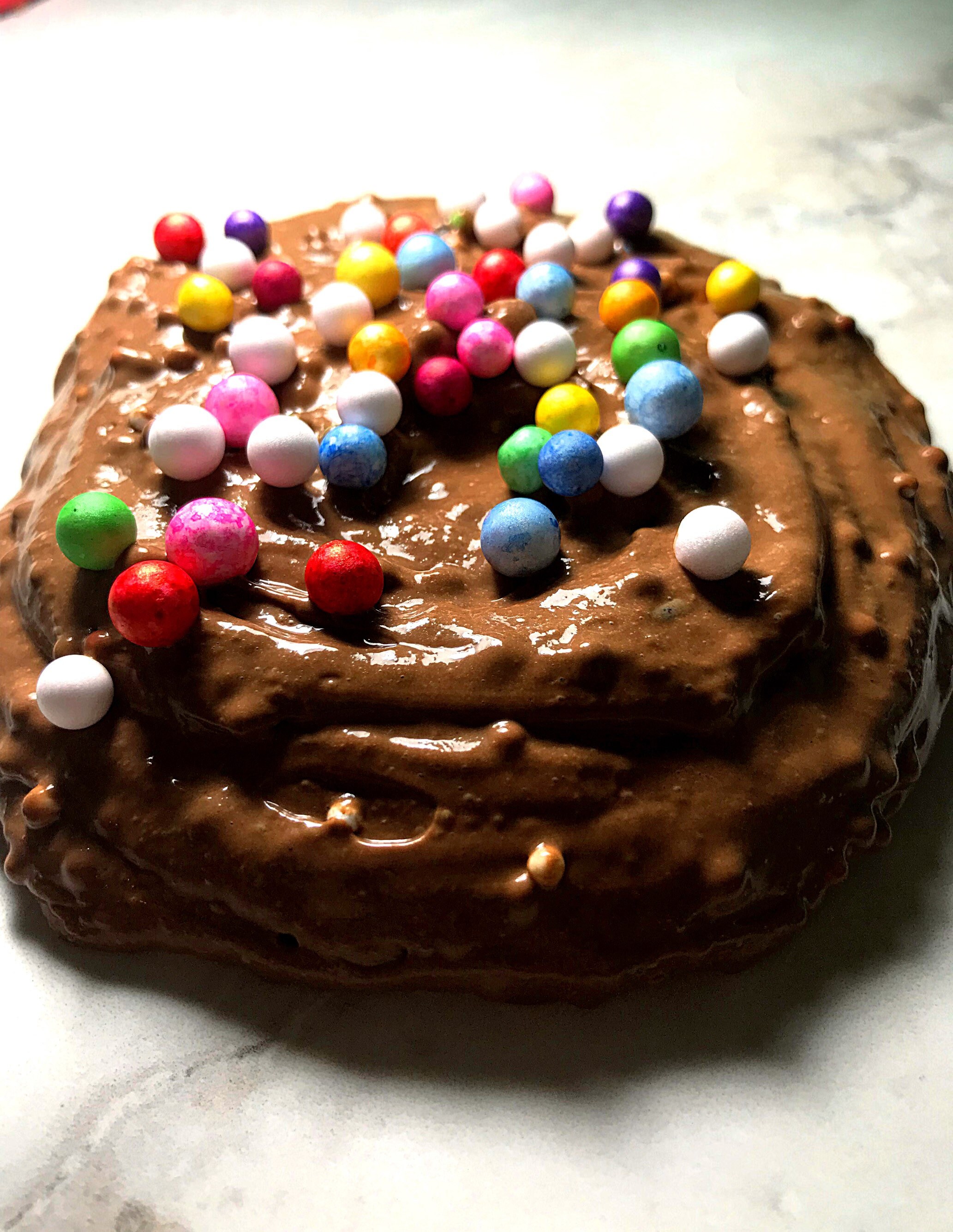 Chocolate funfetti cake batter | Etsy