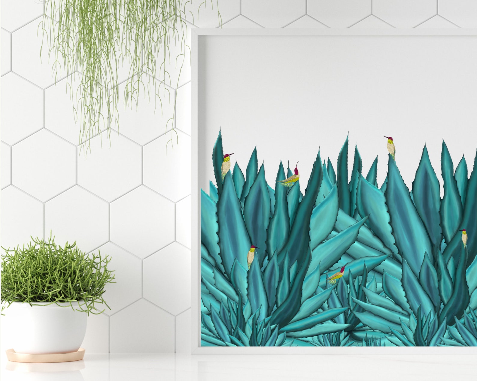Hummingbird Blessings Nature Art Print Cactus Desert - Etsy