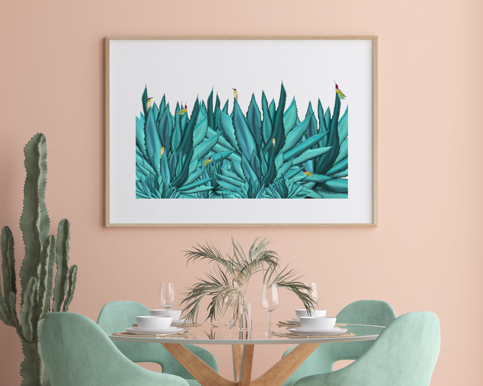 Hummingbird Blessings Nature Art Print Cactus Desert - Etsy