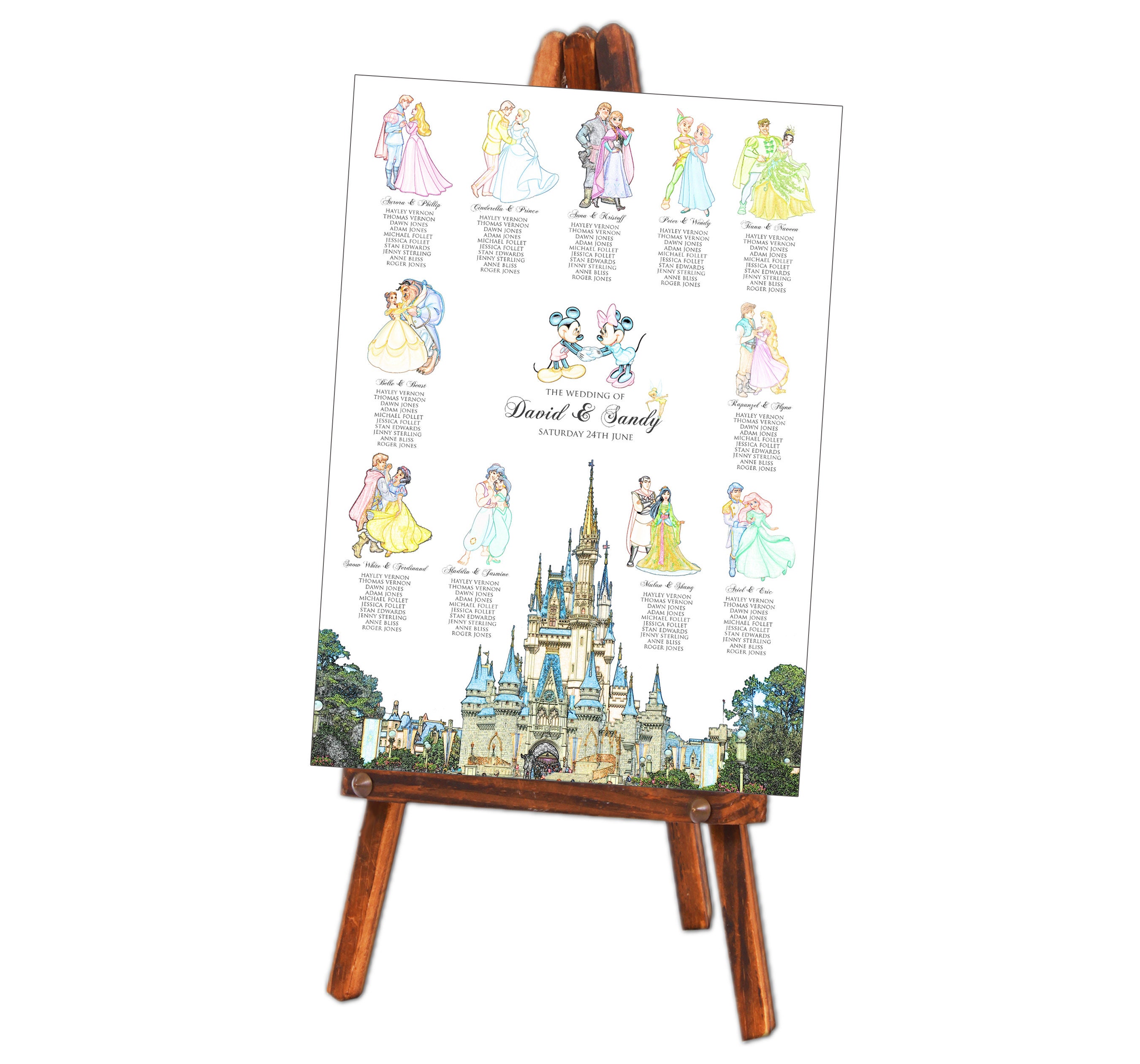Disney Wedding Table Plan Disney Wedding Seating Plan Disney - Etsy UK