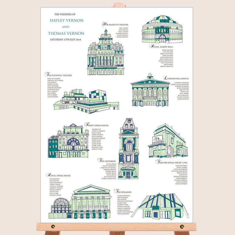 Theatre Wedding Table - Etsy UK