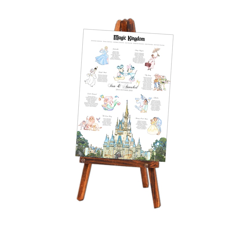 Disney Wedding Table Plan, Disney Wedding Seating Plan, Disney ...