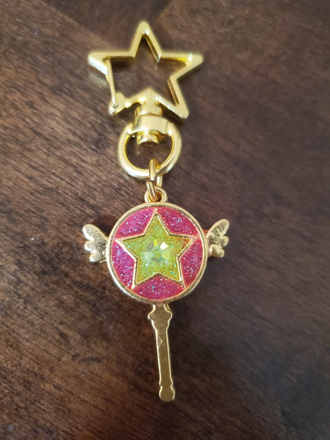 Liquid Prism Key Tag Magic Prismatic Glitter Wand Keychain - Butterfly ...