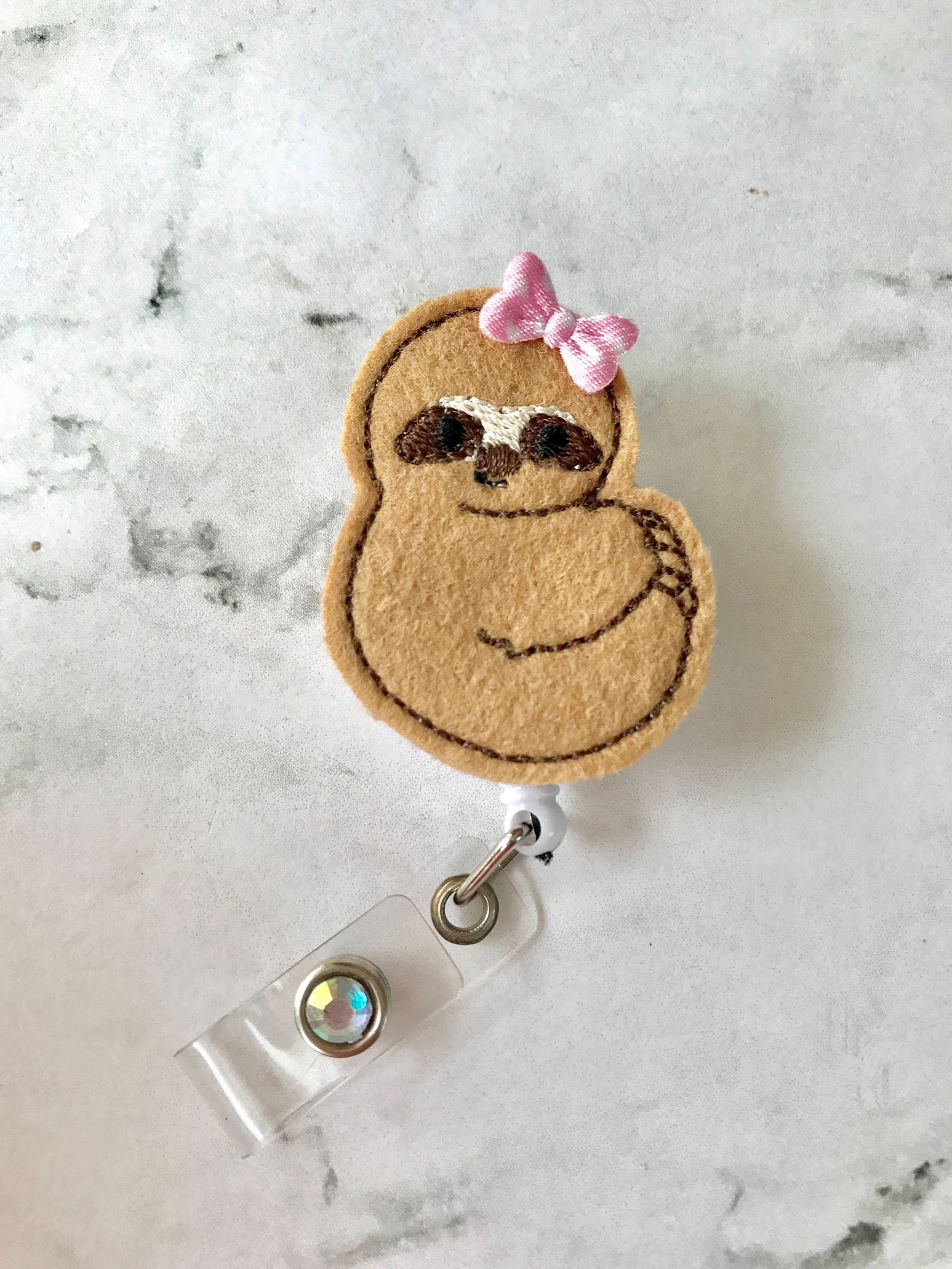 Nurse Sloth Badge Reel Sloth Badge Pull Funny RN - Etsy
