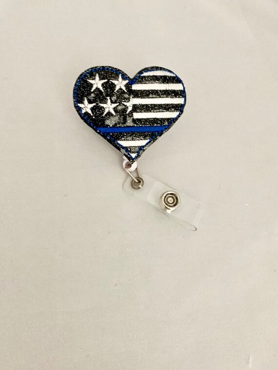 Thin Blue Line Police Sheriff Badge Blue and Black Star Flag | Etsy