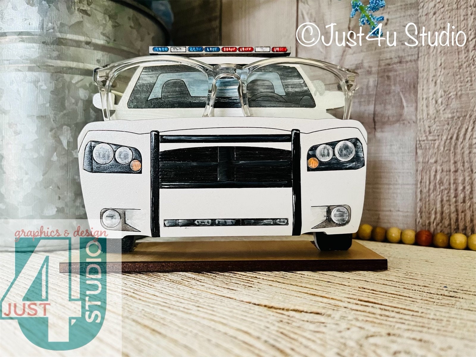 Police Car and Explorer Eyeglass and Cellphone Holder Digital | Etsy