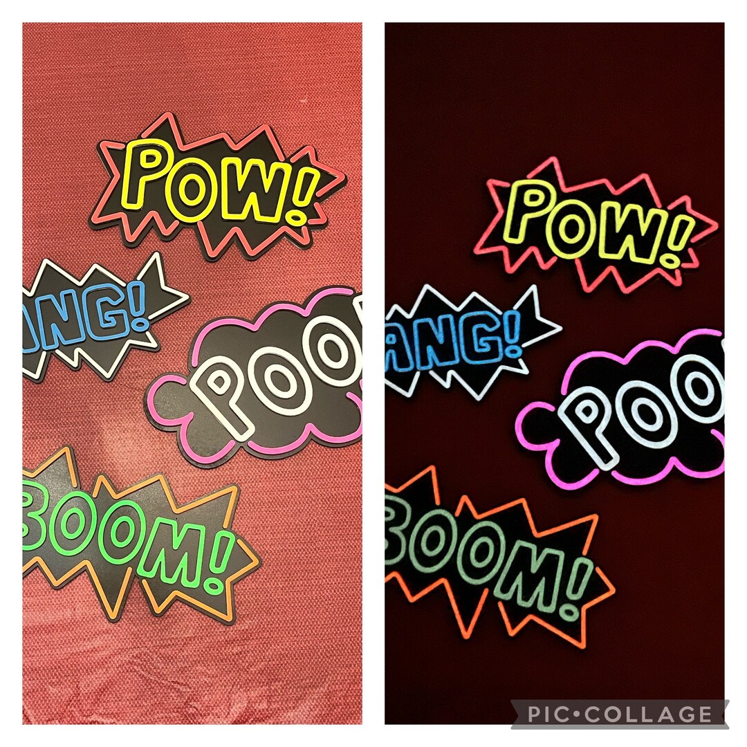 DIGITAL FILE for Comic Words Faux Neon Sign SVG Eps Pdf to Use With ...