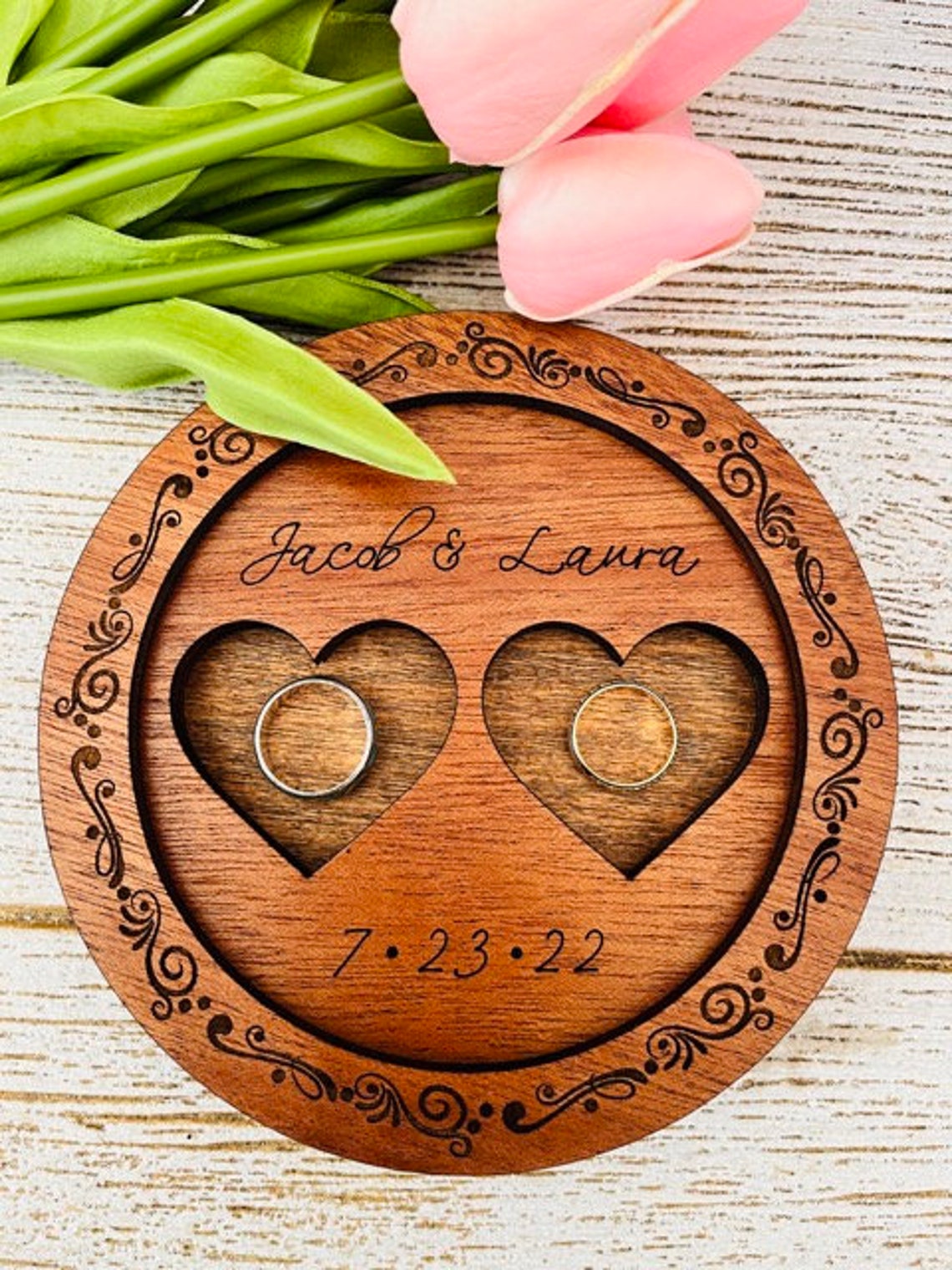 DIGITAL FILE for Round Ring Box Wedding Ring Bearer and - Etsy