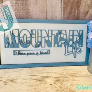 Mountain Life Digital File for Laser SVG - Etsy