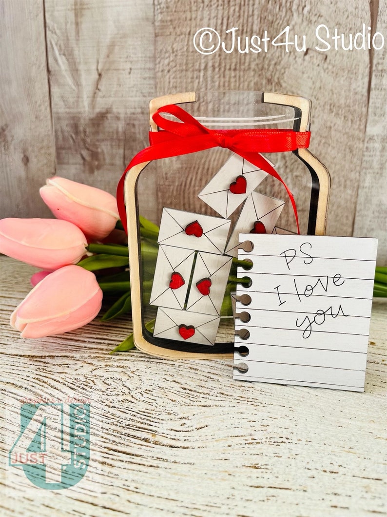 Love Notes Mason Jar Decor: Laser Cut File, Glowforge Ready (svg Eps ...
