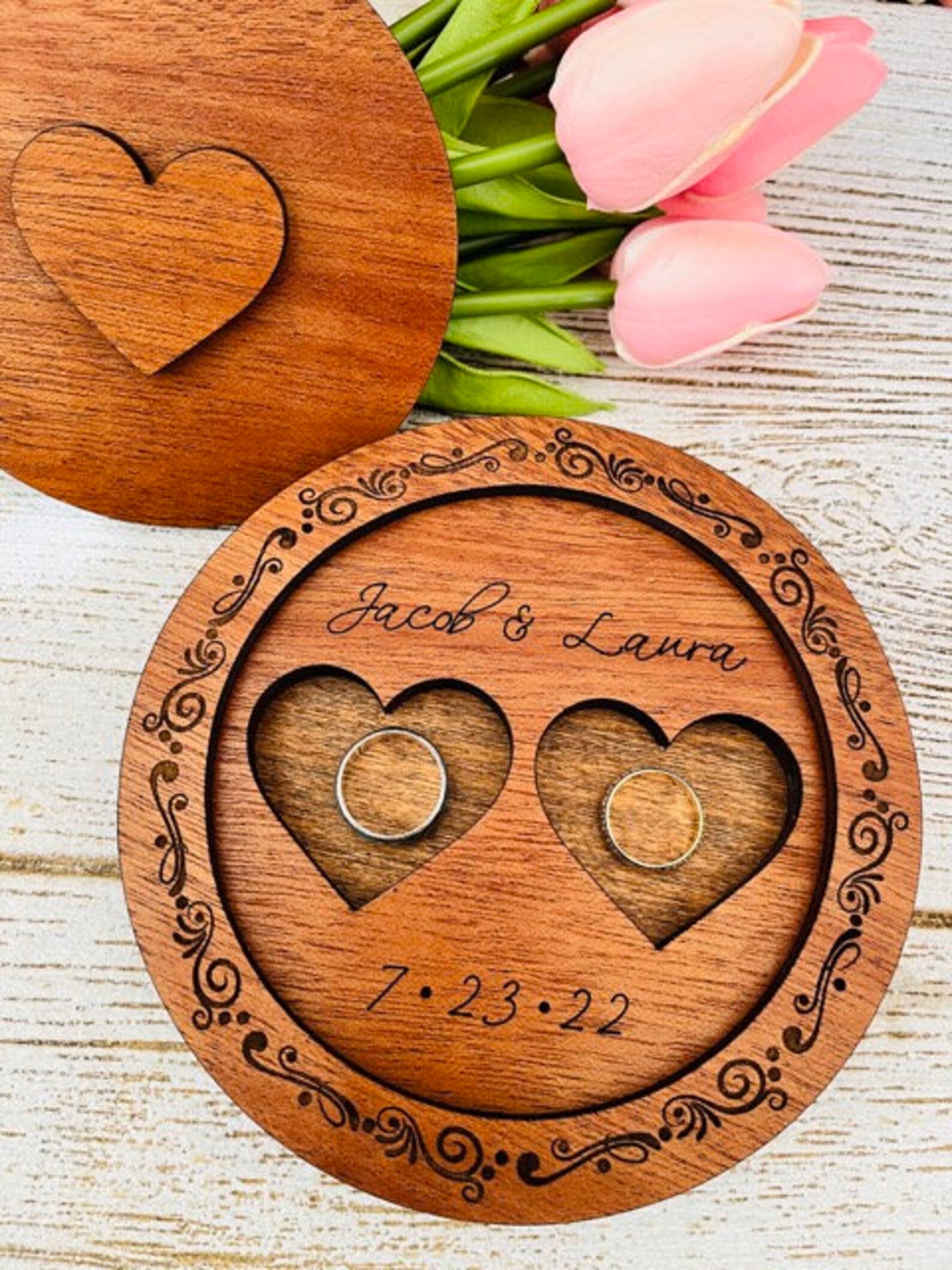 DIGITAL FILE for Round Ring Box Wedding Ring Bearer and - Etsy