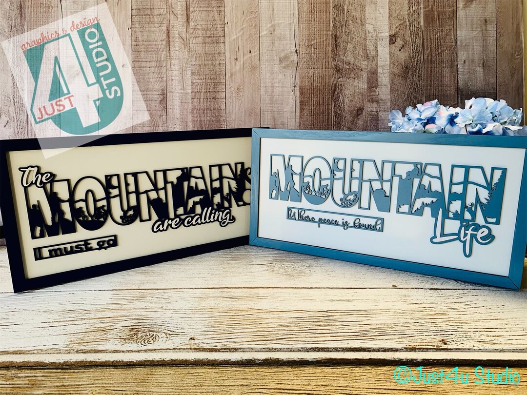 Mountain Life Digital File for Laser SVG - Etsy