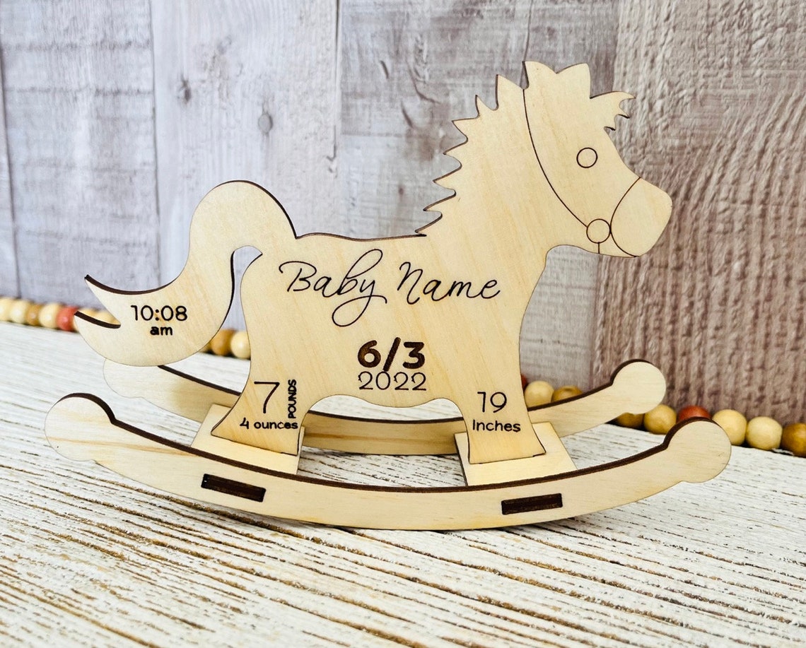 Rocking Horse Baby Digital File SVG for Laser Interchangable | Etsy