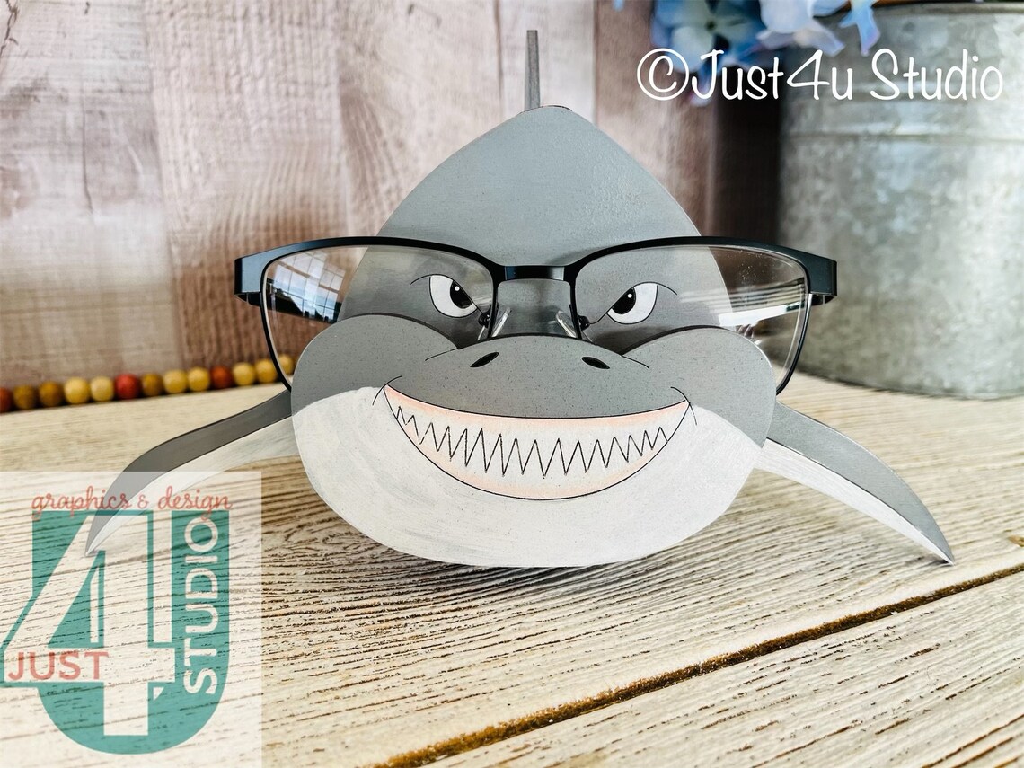 Shark Eyeglass Holder Digital File to Use With Laser Cutting - Etsy
