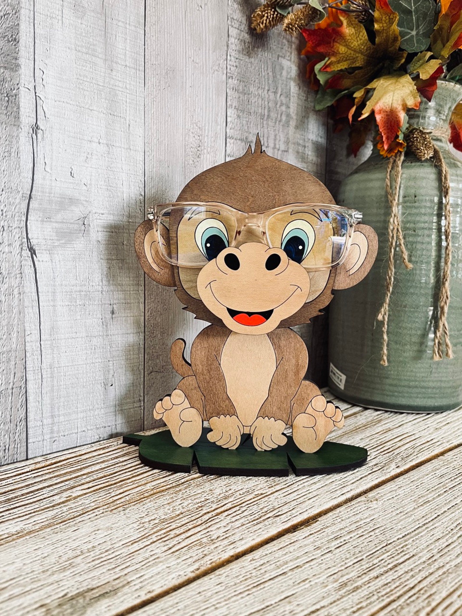 Cartoon Monkey Eyeglass Holder DIGITAL FILE for Cutting, Laser ...