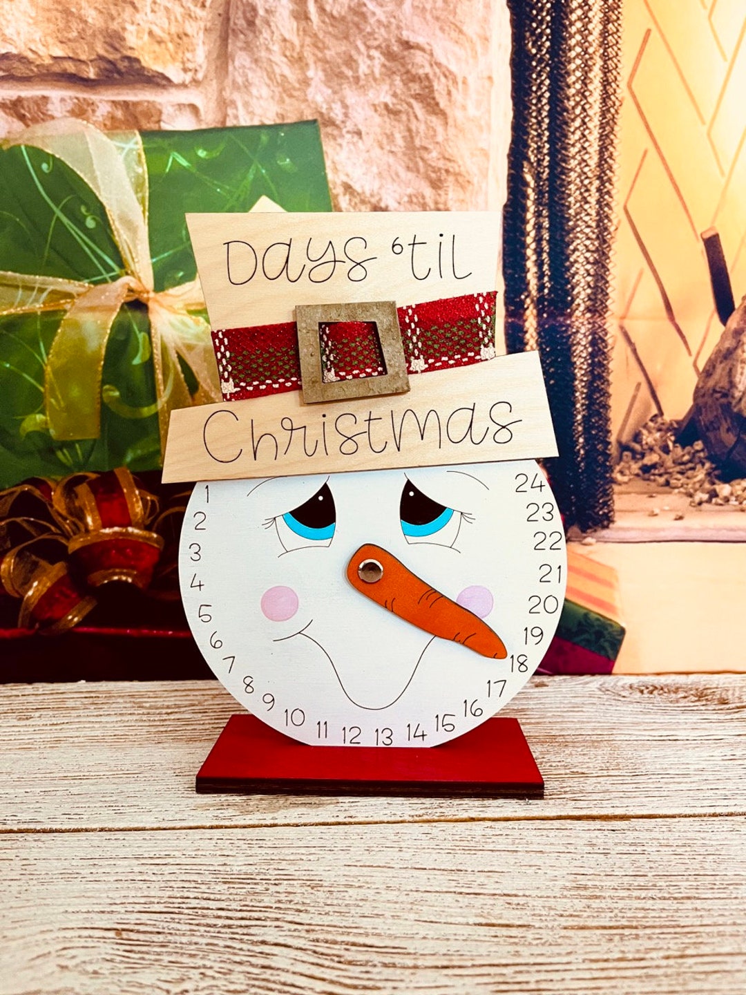 Snowman Christmas Countdown Advent Calendar Digital File for Cutting on ...