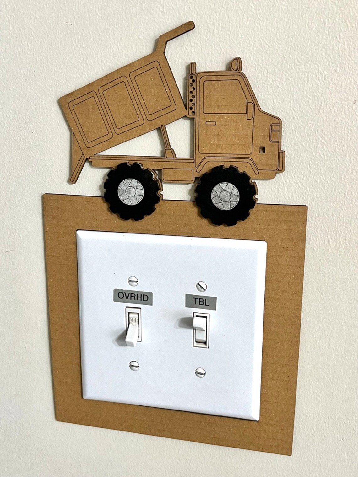 Dump Truck Light Switch Accent Frames Digital File for Laser - Etsy