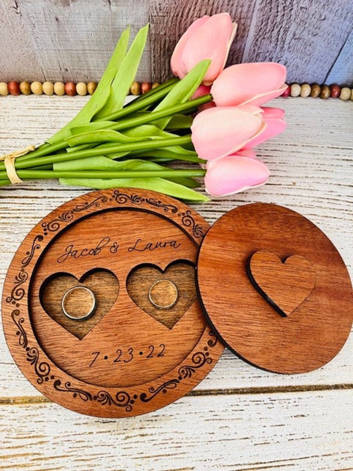 DIGITAL FILE for Round Ring Box Wedding Ring Bearer and - Etsy