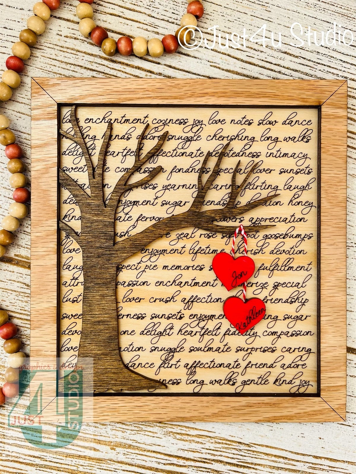 Love Tree Art Digital File for Cutting and Engraving Using Laser ...