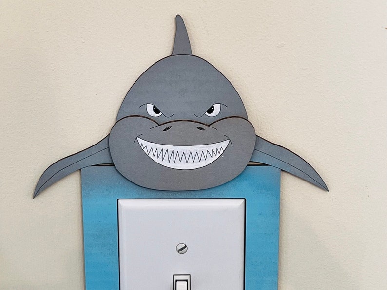 Shark Light Switch Accent Frames Digital File for Laser - Etsy