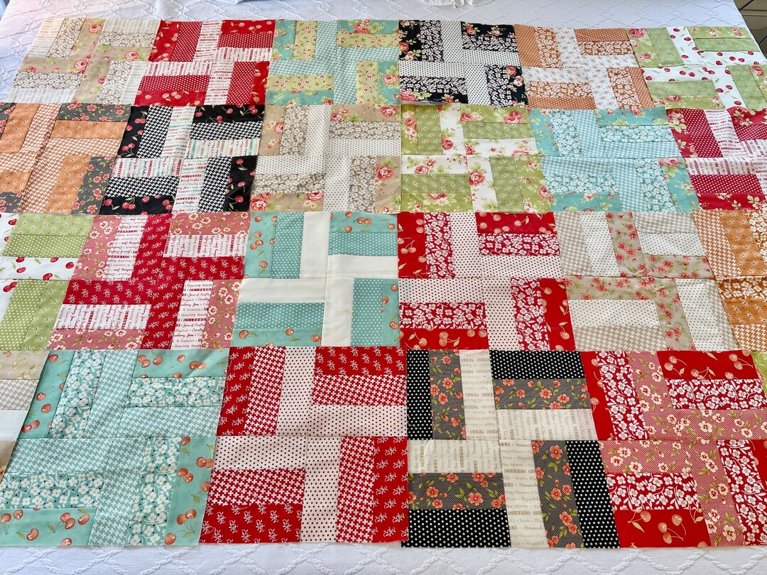 Handmade Farmhouse Quilt Blocks Kit, MODA Fabric, Ready to Quilt - Etsy