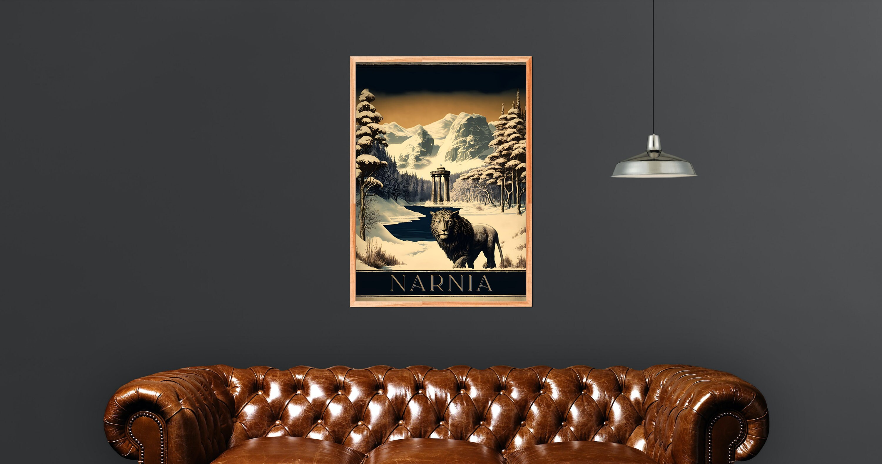 Narnia - the Lion, the Witch and the Wardrobe Vintage Poster, Travel ...