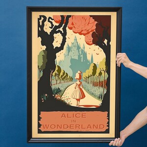 Alice in Wonderland Poster, Travel Wall Art Print, Gift for Travelers ...