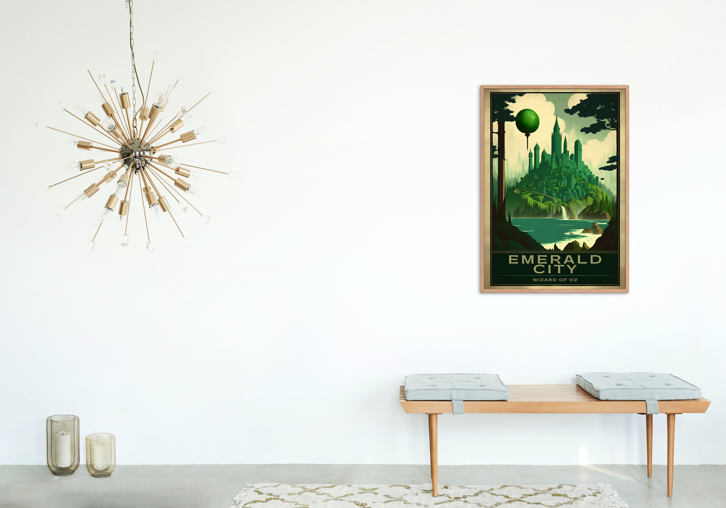 Emerald City, Oz Vintage Poster, Travel Wall Art Print, Gift for ...