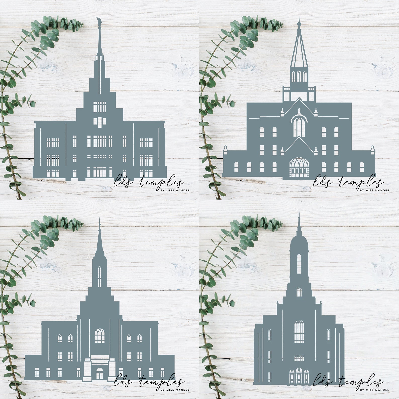 Utah Temple Bundle - 29 Utah LDS Temple Cut Files - Digital Download ...