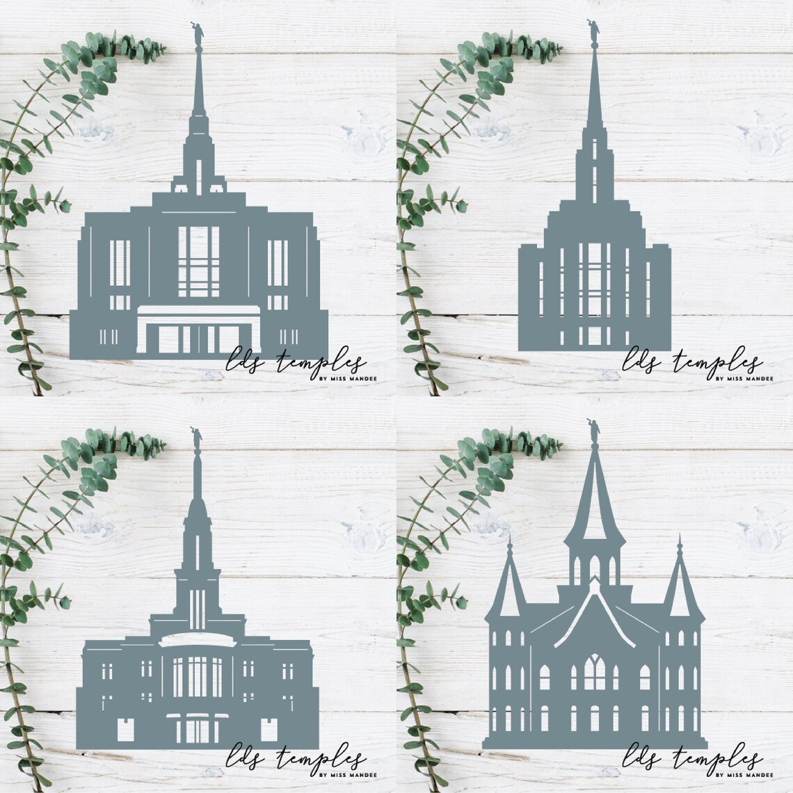 Utah Temple Bundle - 29 Utah LDS Temple Cut Files - Digital Download ...