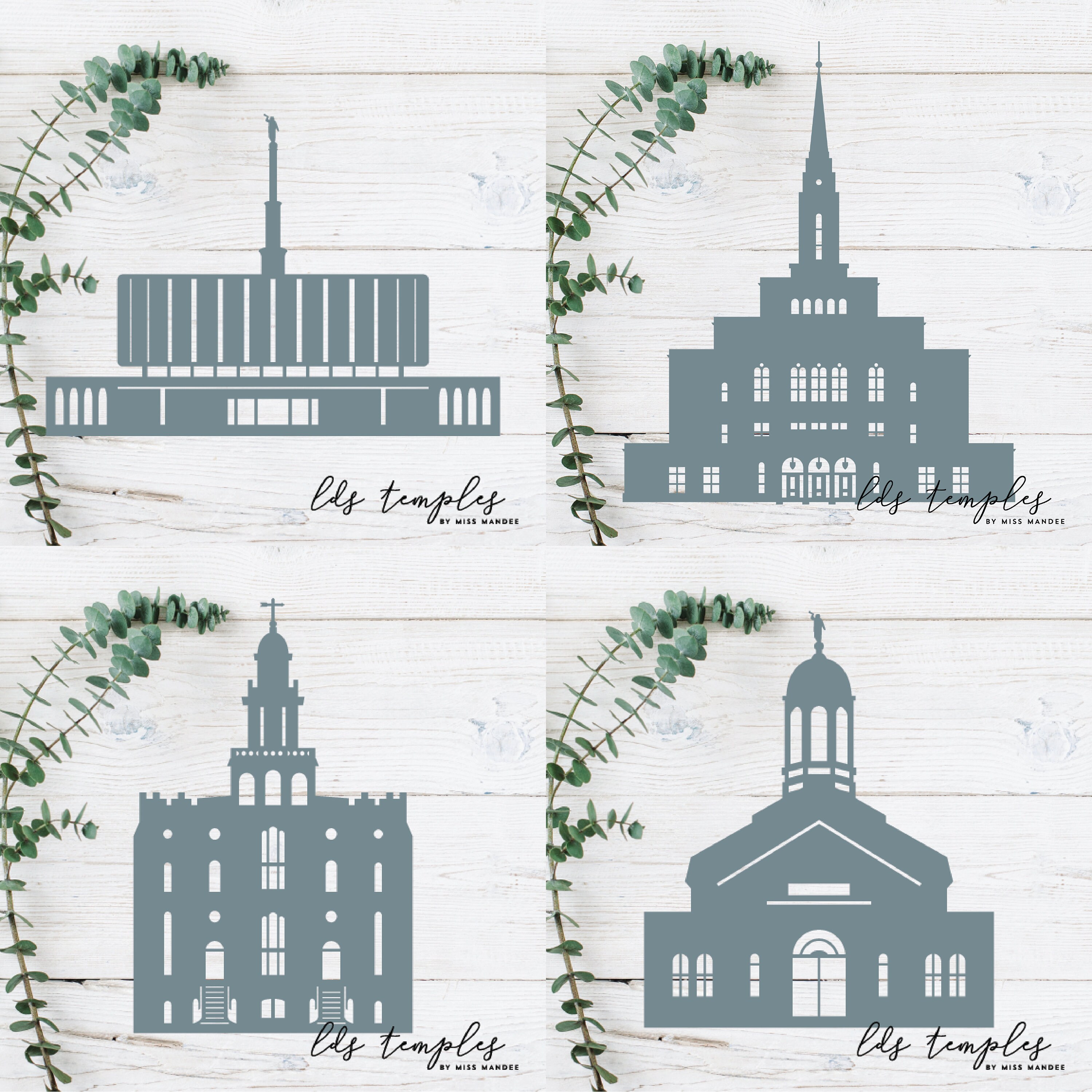 Utah Temple Bundle - 29 Utah LDS Temple Cut Files - Digital Download ...