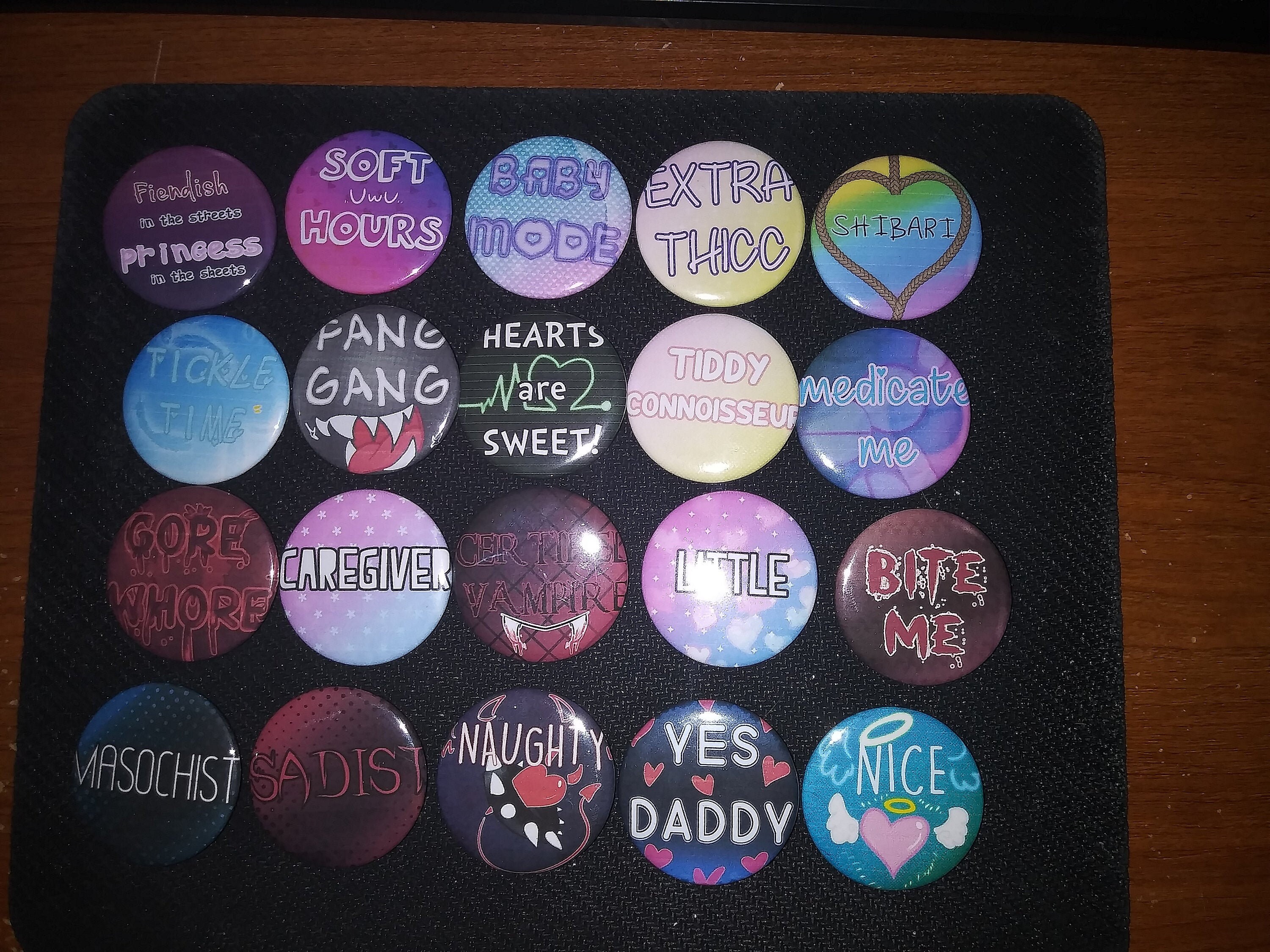 Kink Themed Buttons - Etsy