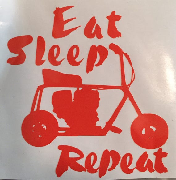 Eat Sleep Mini Bike Repeat Doodlebug Decal | Etsy