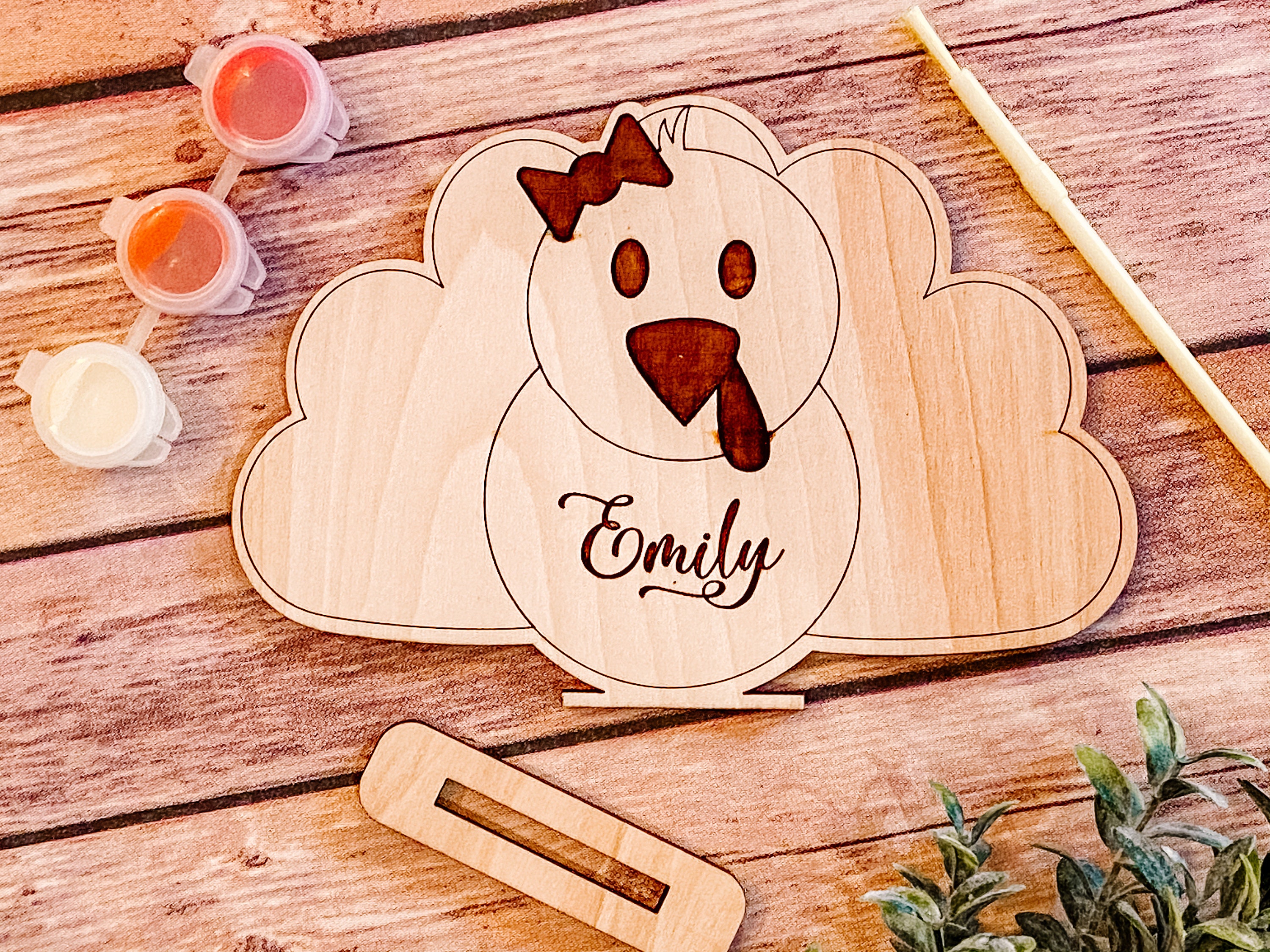 SVG FILE - DIY Turkey Paint Kit With Stand & Marketing Photos, Laser ...
