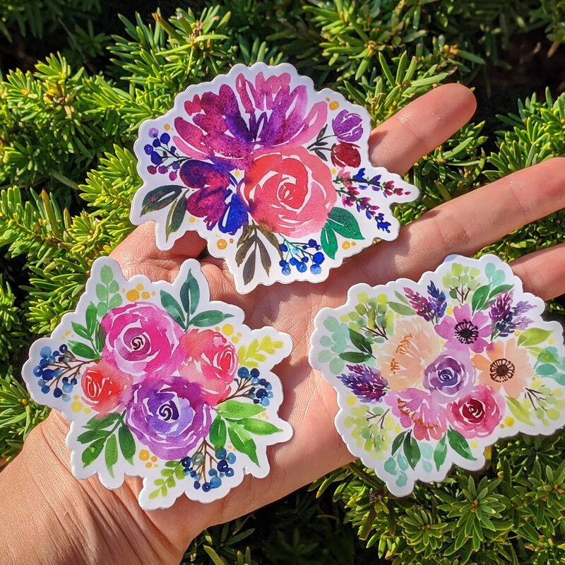 Flower Stickers - Etsy