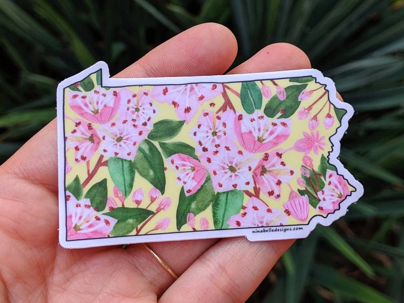 Pennsylvania State Map Watercolor Sticker. Vinyl Decal - Etsy