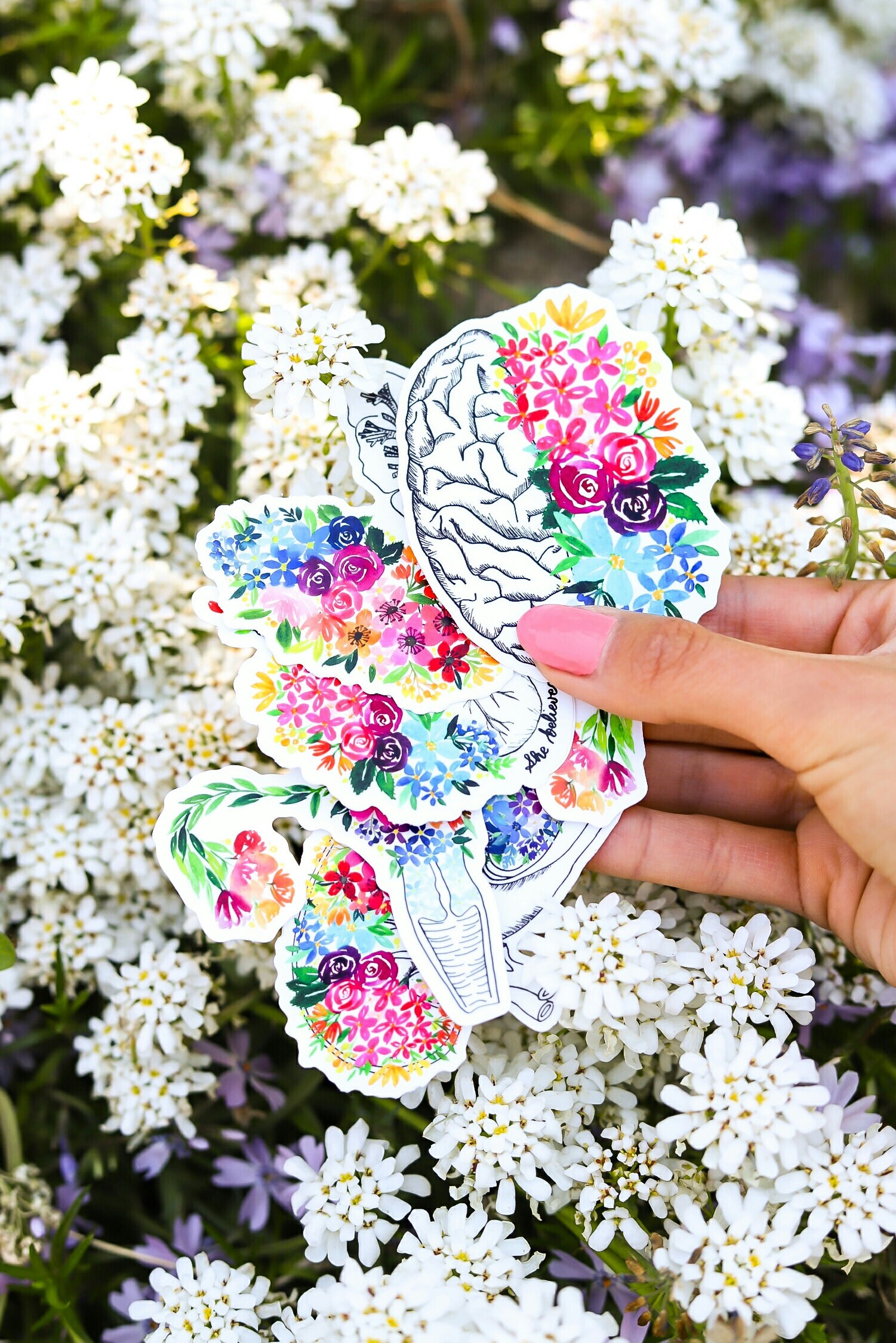 Anatomical Uterus Floral Vinyl Decal Sticker. Laptop Sticker. Nurse ...