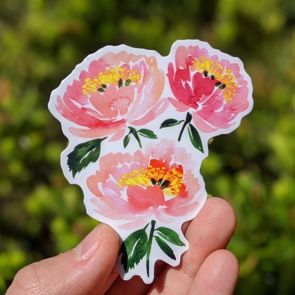 Peony Sticker - Etsy