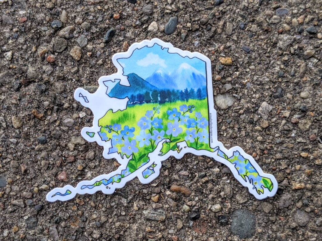 Alaska Sticker. Alaska Decal. Alaska Vinyl Sticker. Stickers Laptop ...