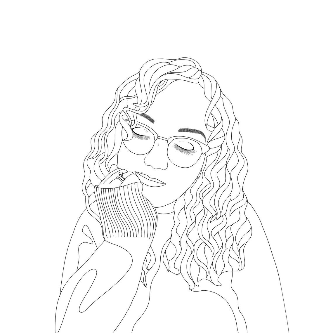 Custom Single Line Drawing, Minimalist Digital Portrait, Profile ...