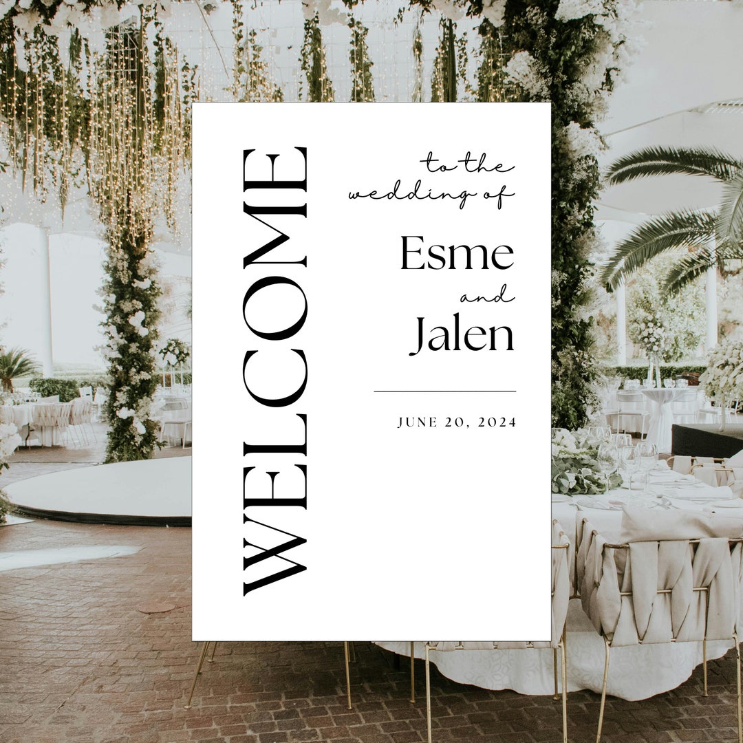 Custom Wedding Welcome Sign – SVG and PDF Files - Etsy