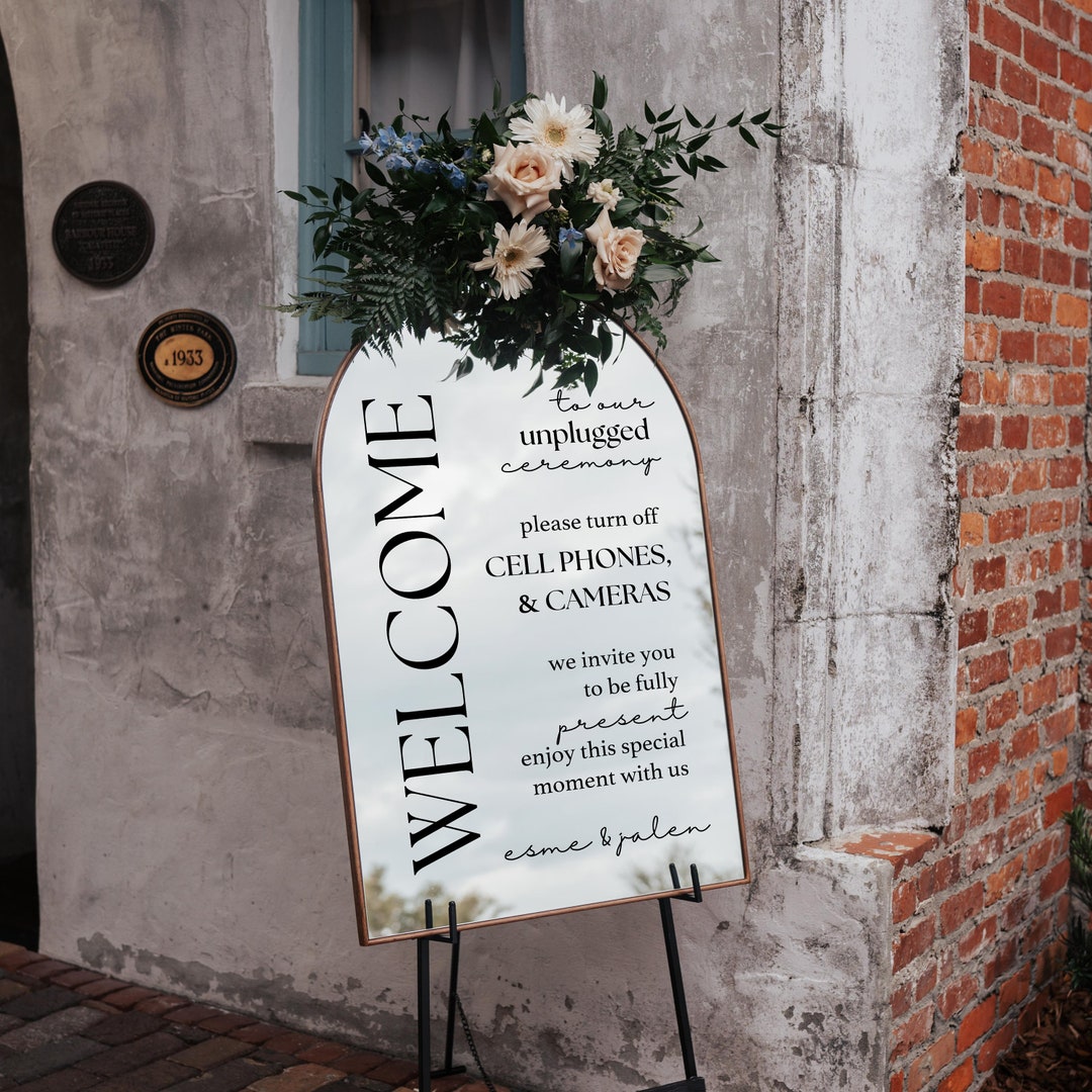Custom Wedding Welcome to Our Unplugged Ceremony Sign – SVG and PDF ...