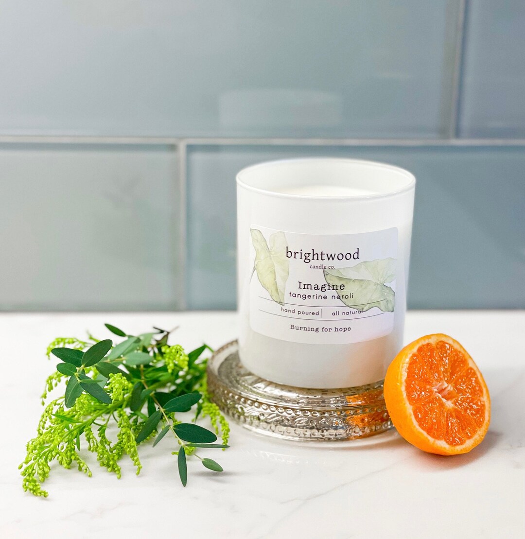 Tangerine Neroli Candle: Brightwood Citrus Scented Candle - Etsy