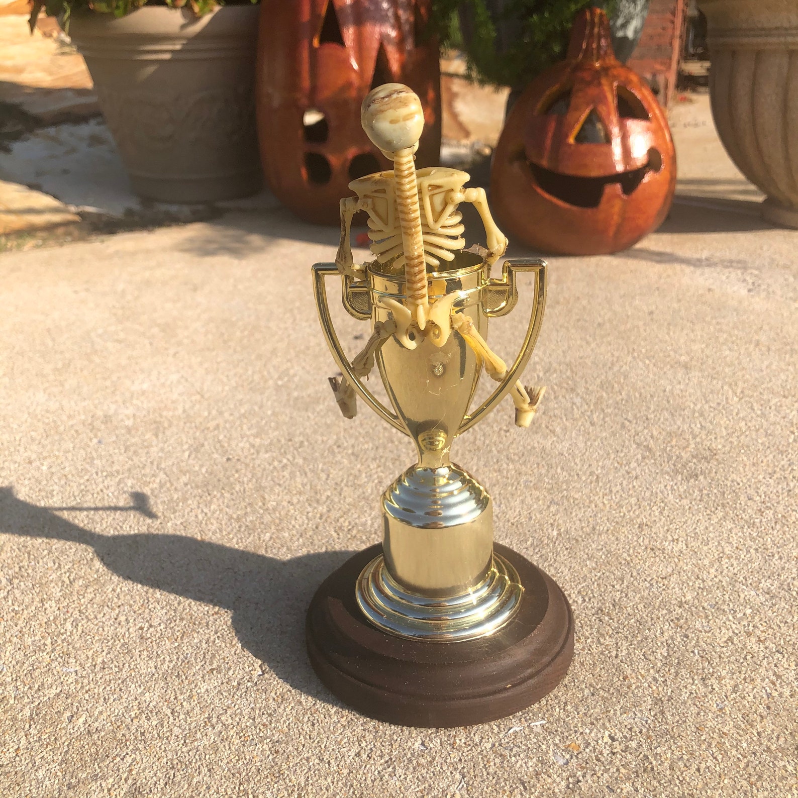 Halloween Skeleton Party Trophy Award or Centerpiece trophy - Etsy