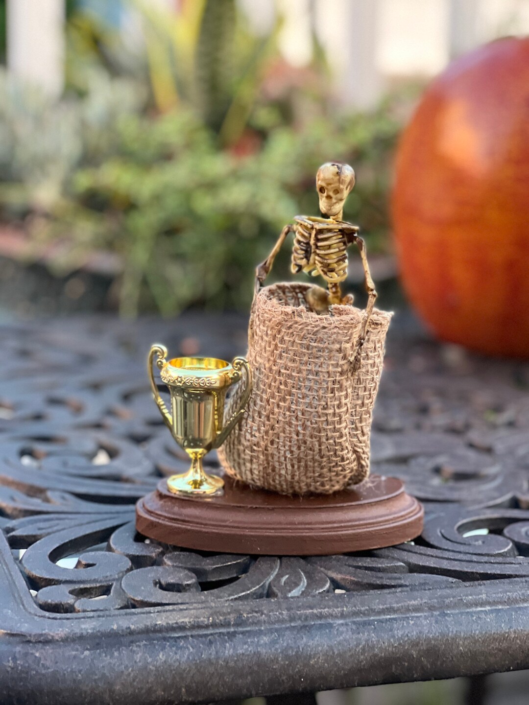 Sack Race - Halloween Skeleton Party Trophy, Award or Centerpiece - Etsy