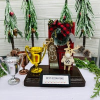 Christmas Tree Contest Winner - Gold/silver/bronze Trophy - Christmas ...